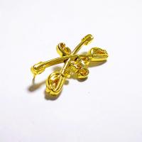 China 1.5 Inch Gold Plated Zinc Alloy Crossed Sabers 3D Die Cast Custom Metal Pin Badge for sale