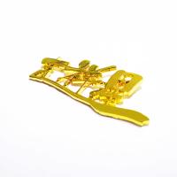 China Custom Die Cast Metal Lapel Pin Badge 80mm Polished Gold Letter Shape with Butterfly Clutch for sale