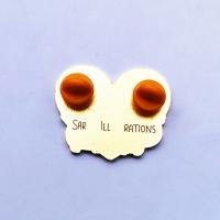 China 1.5 Inch Heart Custom Metal Cloisonne Pins Bronze Finish Double Posts for sale