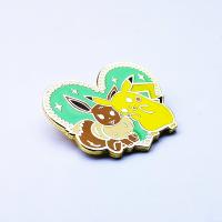 China 1.5 Inch Heart Custom Metal Cloisonne Pins Bronze Finish Double Posts for sale