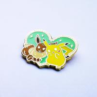 China Custom Cute Rabbits Heart Shape Hard Enamel Pins 1.5 Inch Iron Bronze Rubber Clutches for sale
