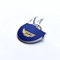 China Custom Stamped Iron Hard Enamel Pins 42mm Butterfly Clutches Bat Face Shape for sale