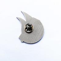 China Custom Stamped Iron Hard Enamel Pins 42mm Butterfly Clutches Bat Face Shape for sale