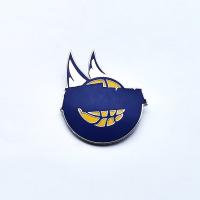 China Custom Stamped Iron Hard Enamel Pins 42mm Butterfly Clutches Bat Face Shape for sale