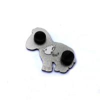China Custom 45mm Zinc Alloy Hard Enamel Lapel Pin Cute Little Horse Design Double Posts Black Nickel for sale
