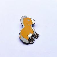 China Custom 45mm Zinc Alloy Hard Enamel Lapel Pin Cute Little Horse Design Double Posts Black Nickel for sale