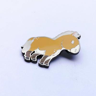 China Custom 45mm Black Nickel Zinc Alloy Die Cast Hard Enamel Lapel Pins Double Posts for sale