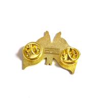 China Custom Die Cast Zinc Alloy 40mm Hard Enamel Flag Lapel Pin with Double Posts Butterfly Clutch for sale