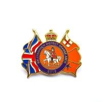 China Gold Zinc Alloy Knight Custom Hard Enamel Pins 1.5 Inch Die Cast Lapel Pins for sale