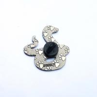 China Custom Hard Enamel Pins 35mm Zinc Alloy Snake Shape Black Nickel Finish for sale