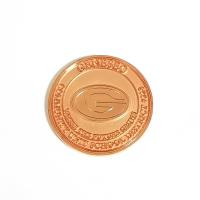China Custom Round Metal Commemorative Coins 50mm Polished Copper Zinc Alloy Die Casted for sale