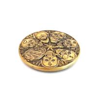China Custom 3D Die Cast Metal Challenge Coin 1.75 Inch Antique Brass 7 Deadly Sins Design for sale