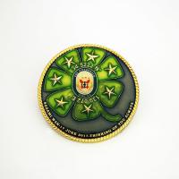 China Round USN Command Metal Collectible Coin 50mm 5mm Gold Finish Zinc Alloy for sale