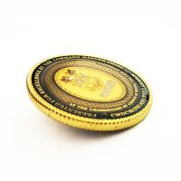 China Custom 50mm Round Metal Coin with Translucent Enamel 3D and Epoxy Dome for sale