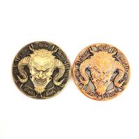 China 1.75 Inch Zinc Alloy Collectible Metal Coins 7 Deadly Sins Theme Antique Finish for sale