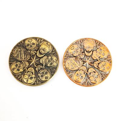 China 1.75 Inch Zinc Alloy Collectible Metal Coins 7 Deadly Sins Theme Antique Finish for sale