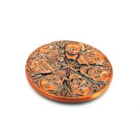 China Round Zinc Alloy Metal Coins 1.75 Inch Antique Copper Finish 7 Deadly Sins Design for sale