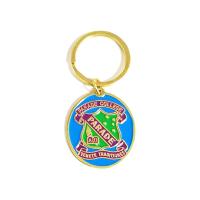 China Iron Souvenir College Metal Key Chains With 30mm Flat Split Ring for sale