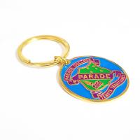 China Iron Souvenir College Metal Key Chains With 30mm Flat Split Ring for sale