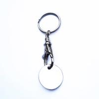 China Iron Stamped Trolley Coin Keychain 22mm Soft Enamel with Lobster Clasp for sale