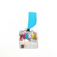 China Custom Glitter Color Zinc Alloy Badges Medals 2mm Thick Black Nickel Finish for sale