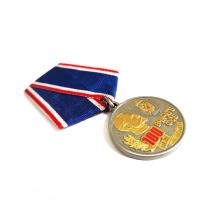 China Round Brass Stamped Russia FSB Award Medals 32mm 2.5mm Two Tone Finish for sale
