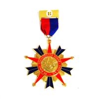 China 75mm Zinc Alloy Carnival Medal Badge Gold Plating Soft Enamel Custom Anniversary Recognition Souvenir for sale