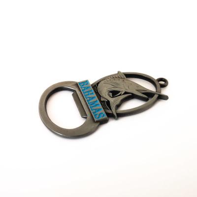 China Bahamas Soft Enamel Zinc Alloy Bottle Opener 56x35mm Antique Silver Tourist Gift for sale