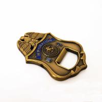 China Zinc Alloy US Immigration Bottle Opener 70mm Antique Bronze Diecast for sale