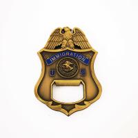 China Zinc Alloy US Immigration Bottle Opener 70mm Antique Bronze Diecast for sale