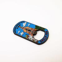China Zinc Alloy Diecast Bottle Opener 63x35mm Soft Enamel Classic D.E.A. Design for sale
