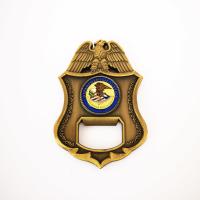 China Zinc Alloy US Immigration Bottle Opener 70mm Antique Bronze Diecast for sale