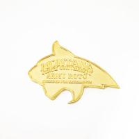 China 3 Inch Gold Zinc Alloy Diecasted Bottle Opener for Montana State University Fans for sale