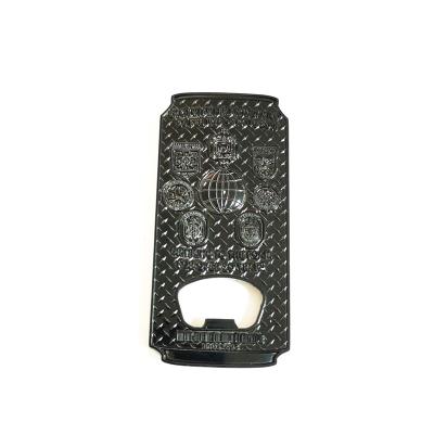 China 3D Black Zinc Alloy Diecast USS Military Bottle Opener 100mm 8mm for sale