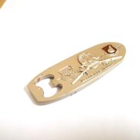 China Matte Nickel Zinc Alloy Air Force Bottle Opener 100mm 3D Diecast Detachable Emblem for sale