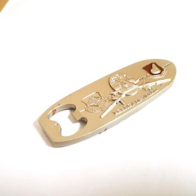 China Matte Nickel Zinc Alloy Air Force Bottle Opener 100mm 8mm with 3D Detachable Emblem for sale