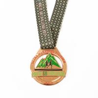 China Custom Zinc Alloy Marathon Medal 80mm Copper Finish Die Cast Running Award for sale