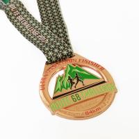 China Custom Zinc Alloy Marathon Medal 80mm Copper Finish Die Cast Running Award for sale