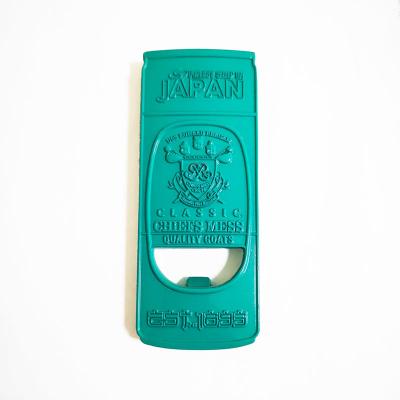 China Green Zinc Alloy 3D Chiefs Mess Bottle Opener Diecast 10mm Thick 100mm for sale
