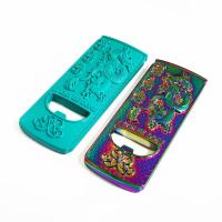 China 3D Diecast Zinc Alloy USS Metal Bottle Opener 10mm Thick 100mm Size Rainbow or Green for sale