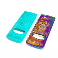 China 3D Diecast Zinc Alloy USS Metal Bottle Opener 10mm Thick 100mm Size Rainbow or Green for sale