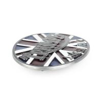 China Oval UK Style 2D Triumph Belt Buckle 99x65mm Zinc Alloy Translucent Enamel for 4cm Belt for sale