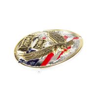 China Oval Two Tone American Pride Belt Buckle for 4cm Wide Belt Zinc Alloy Die Cast for sale