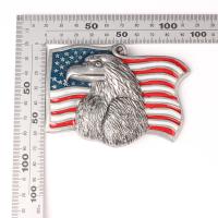 China 3D Eagle Antique Silver Zinc Alloy American Flag Belt Buckle 95x70mm for 4cm Belt for sale