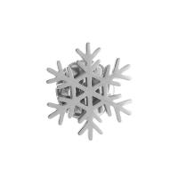 China Die Casting Zinc Alloy Christmas Snowflake Brooch Pin 40x40mm Gold Nickel Copper for sale