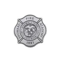 China Antique Silver Florian Cross Custom Metal Pin 1.5 Inch Die Struck Iron for sale