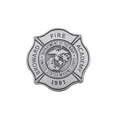 China Antique Silver Florian Cross Custom Metal Pin 1.5 Inch Die Struck Iron for sale