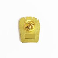 China Custom Zinc Alloy Gold Plating Die Struck Ice Cream Lapel Pin 1 Inch Single Post for sale