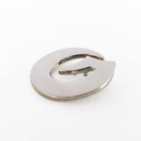 China Custom 1 Inch Die Cast Zinc Alloy Lapel Pin G Shape Silver Plated Logo for sale