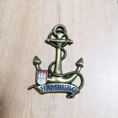 China Custom 3D Anchor Fridge Magnets Zinc Alloy Die Cast Travel Souvenir 2.5cm for sale
